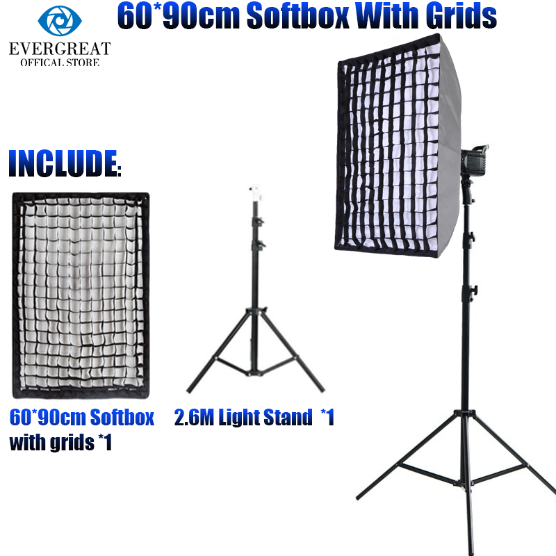 60x90cm Grid Soft Box SoftBox With Honeycomb,Photographic Photography ...