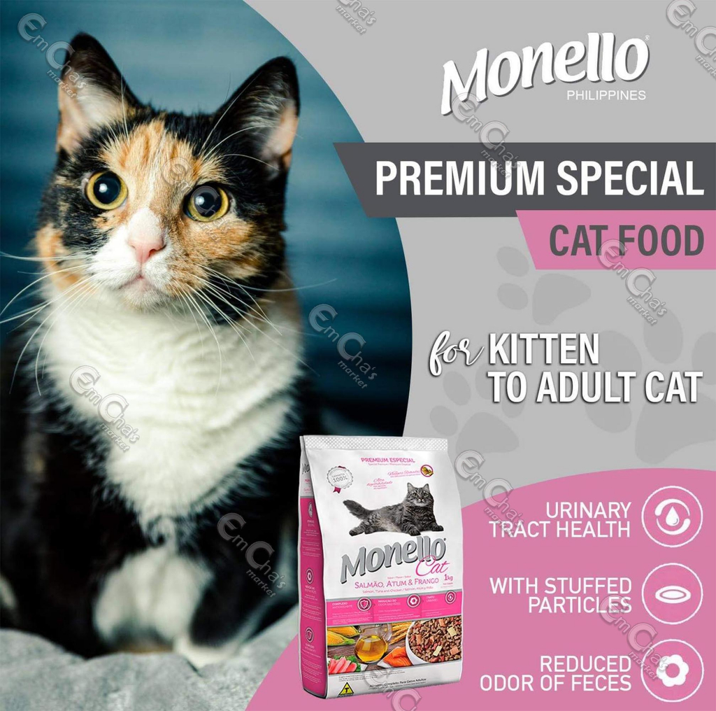 JUMBO 7kgs MONELLO CAT SALMON (URINARY TRACK HEALTH) Original Packaging ...
