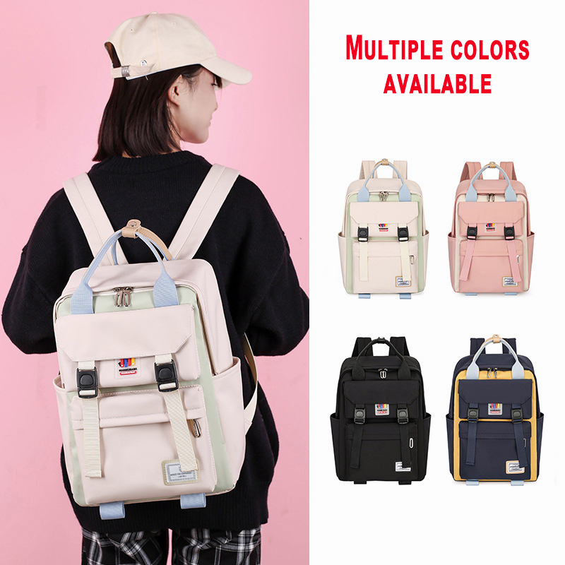 MYD doughnut style nylon school backpack korean large capacity laptop ...