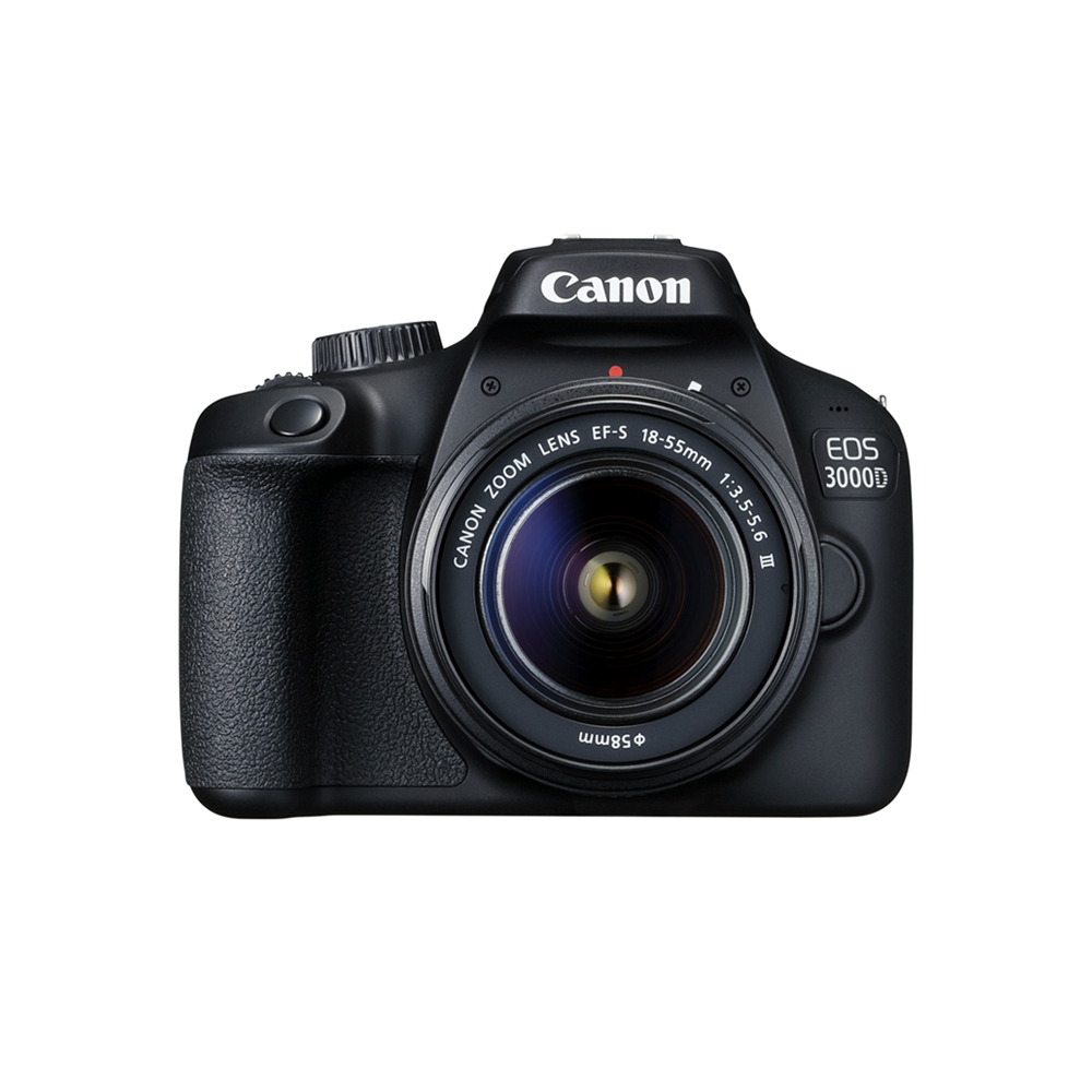 Canon EOS 3000D DSLR Camera w/ EF-S 18-55mm III Lens Kit, APS-C Format ...