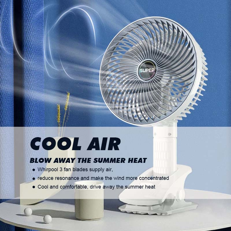 Mini Fan Rechargeable Clip Multifunctional Handheld USB Portable ...
