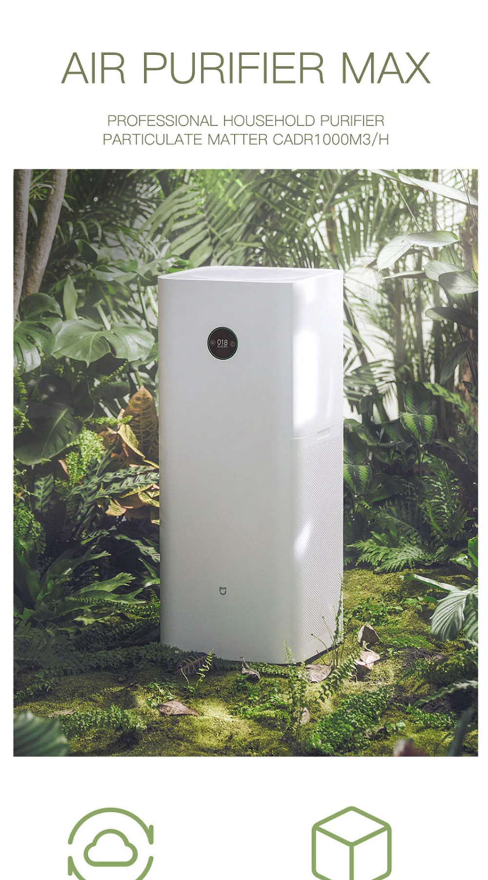 Xiaomi Mijia Mi Air Purifier MAX Pro - (70-120m² Effective Room Area ...