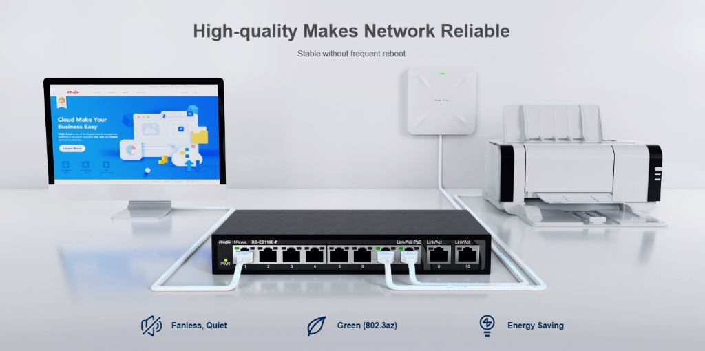 ITW | Ruijie RG-ES124GD 24-port 10/100/1000Mbps Unmanaged Switch (RG ...