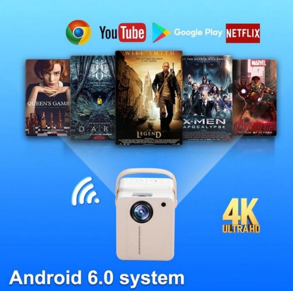 CP350 WIFI LED Multimedia Projector Portable LED Smart Projector Home ...