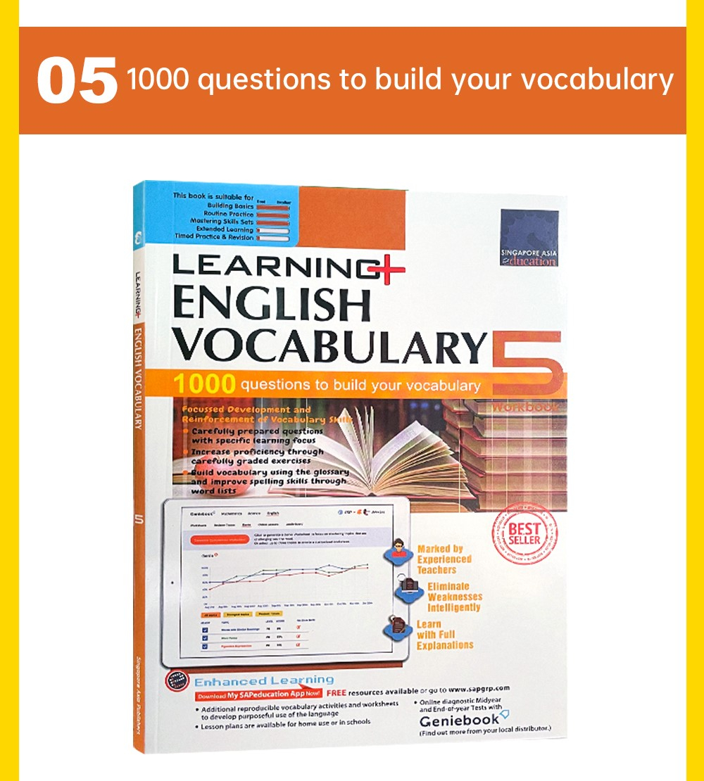 6Books SAP Learning Vocabulary Workbook Kids Learning English Words ...