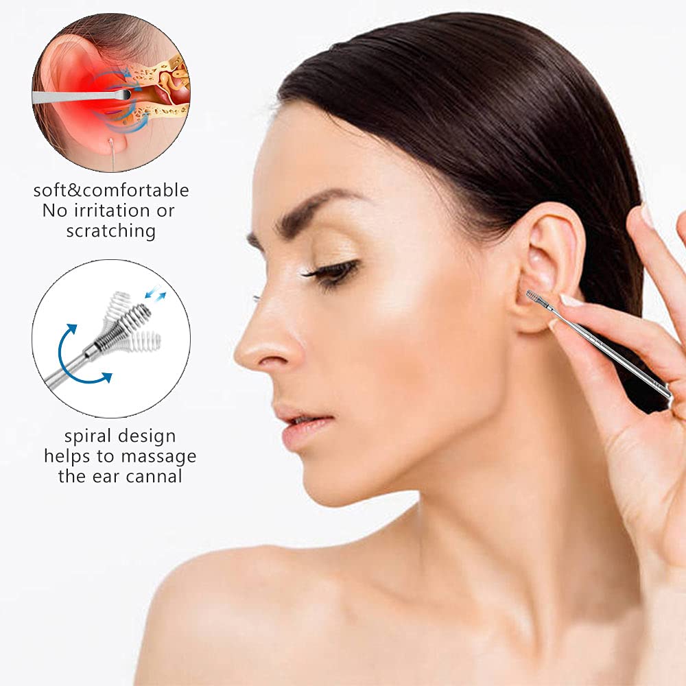 6 in 1 Portable Ear Cleaner Set, Earpick Ear Wax Remover Ear Curette ...