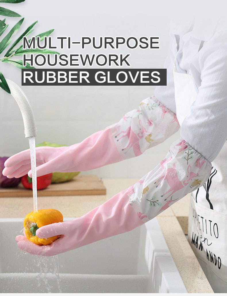 1 Pair Household Gloves Dishwashing Gloves Waterproof Laundry Gloves ...