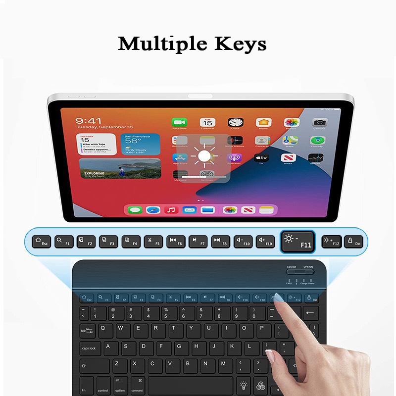 【Local shipment】RGB Wireless Rainbow Backlit Bluetooth Keyboard With ...