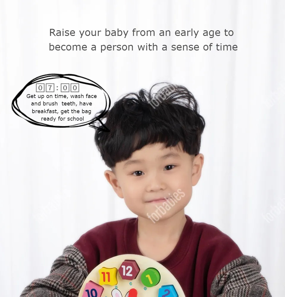 Educational toys.Digital Geometry Clock Wooden Toy with box,brain game ...