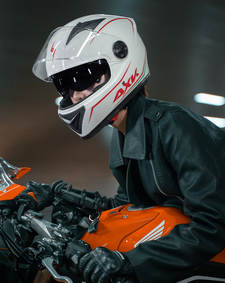 AXK/AKA 557 Double Miorr Motorcycle Full Face Helmet with ICC | Shopee ...
