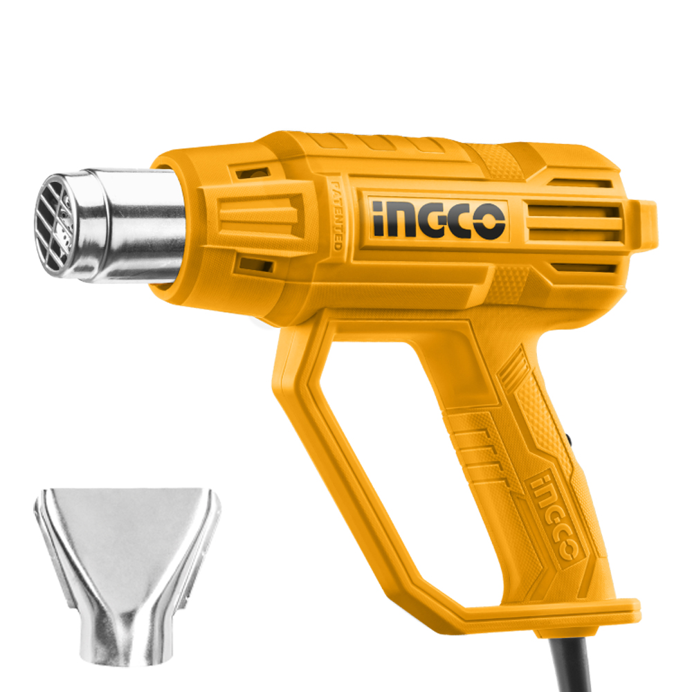 INGCO 2000W Electric Heat Gun SS Super Select w/ Nozzle and Adjustable ...