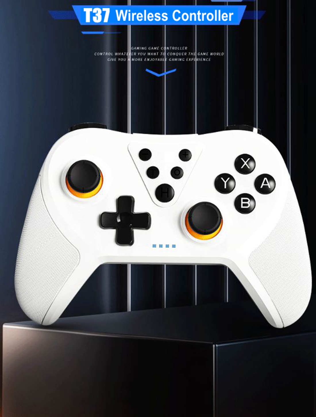 Ovleng T37 Wireless Game Controller With Dual Electric Motors For ...