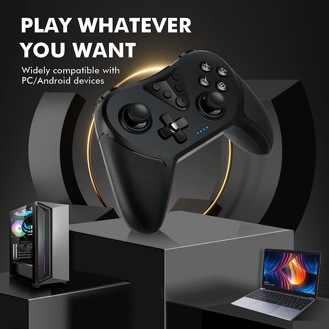 Ovleng T37 Wireless Game Controller With Dual Electric Motors For ...