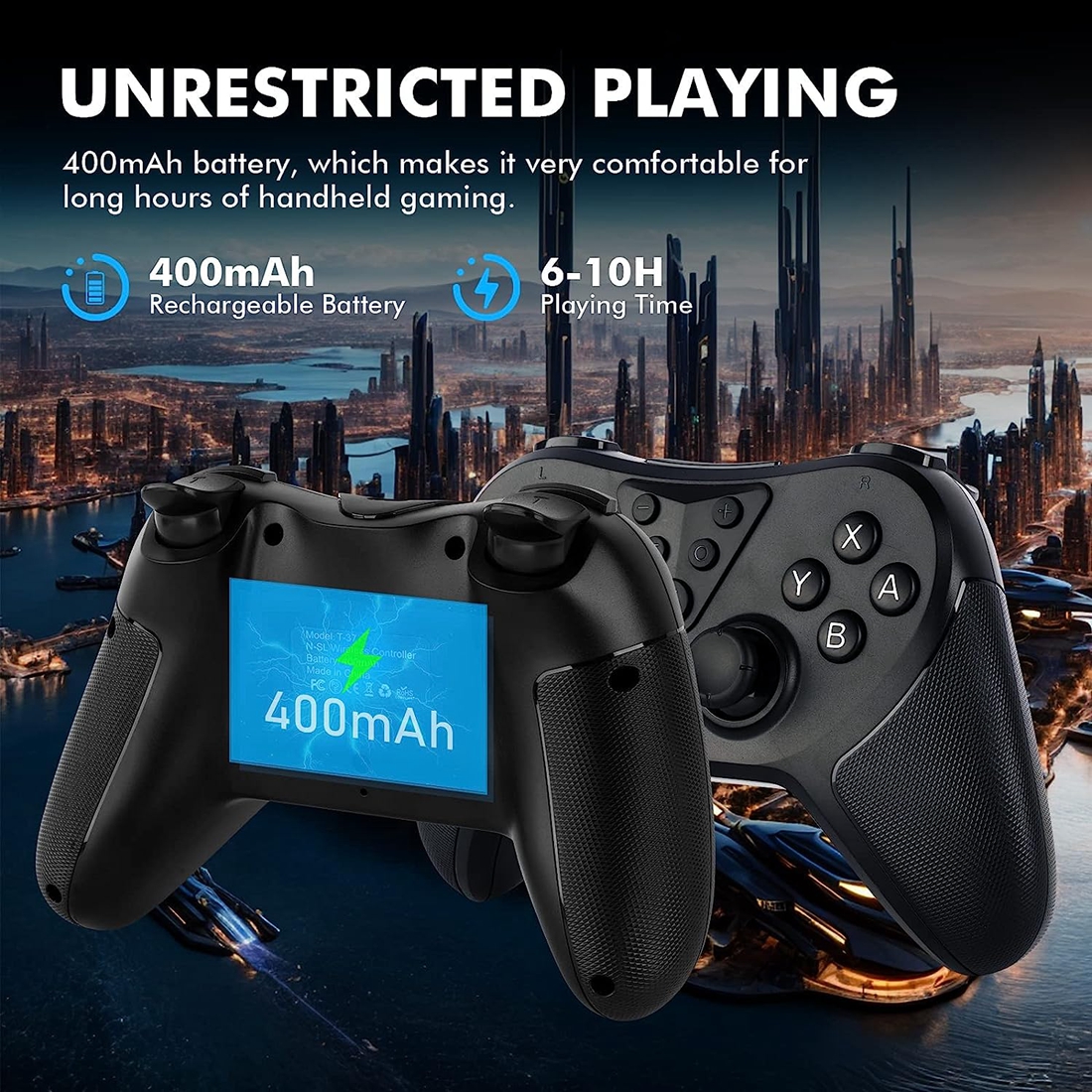 Ovleng T37 Wireless Game Controller With Dual Electric Motors For ...