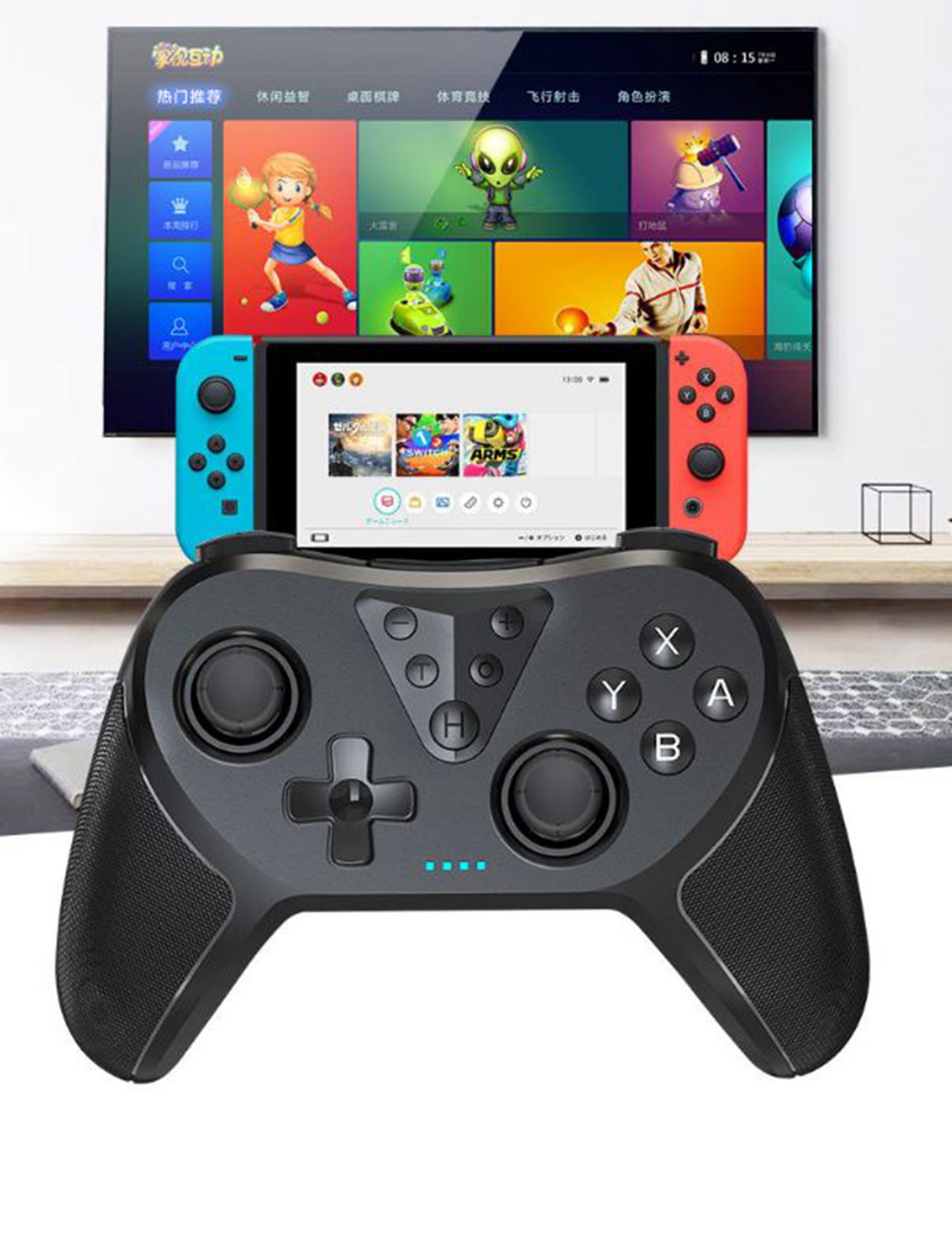 Ovleng T37 Wireless Game Controller With Dual Electric Motors For ...