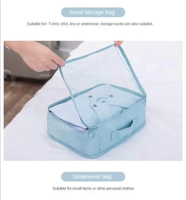 7Pcs travel organizer luggage suitcase pouch Foldable Waterproof ...