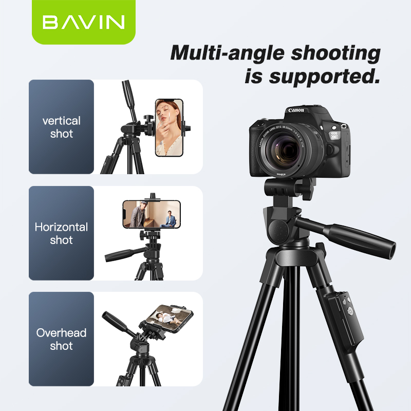BAVIN DS5208 Professional Tripod Stand Portable Foldable Travel ...