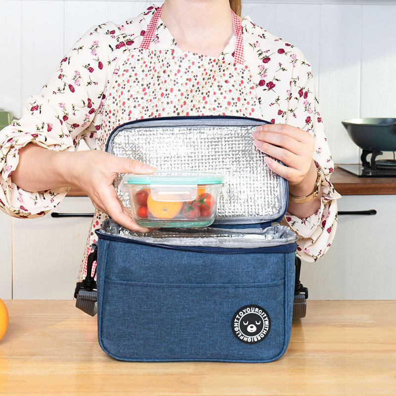 Bento Bag Oxford Cloth Portable Lunch Box Bag Aluminum Foil Thick Warm ...