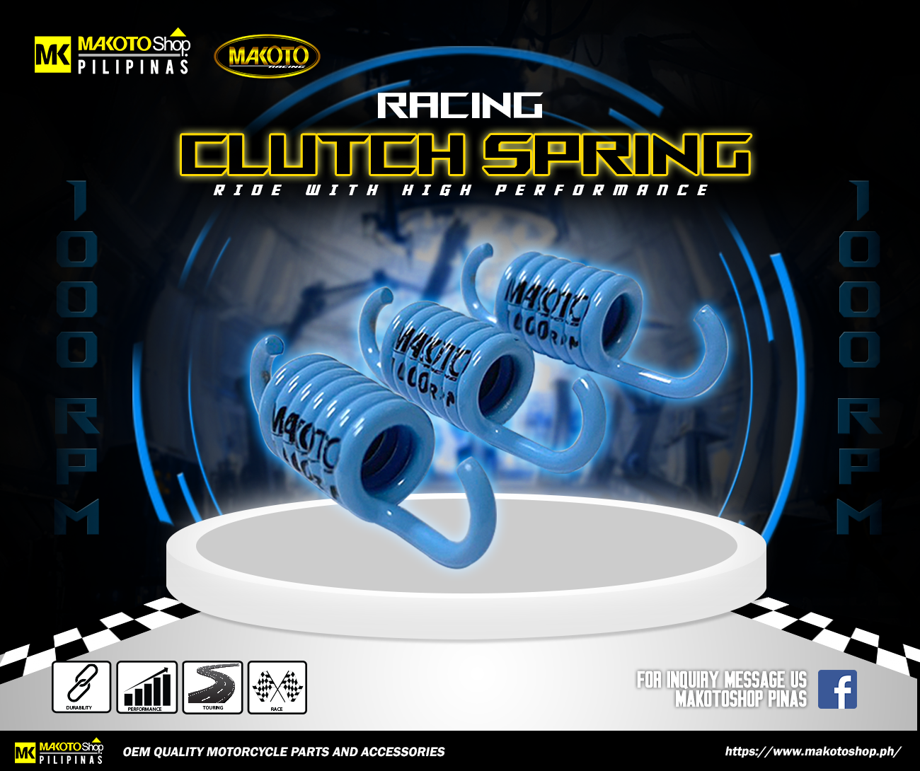 Makoto Racing Clutch Spring (1000 RPM / 1200 RPM / 1500 RPM) | Shopee ...
