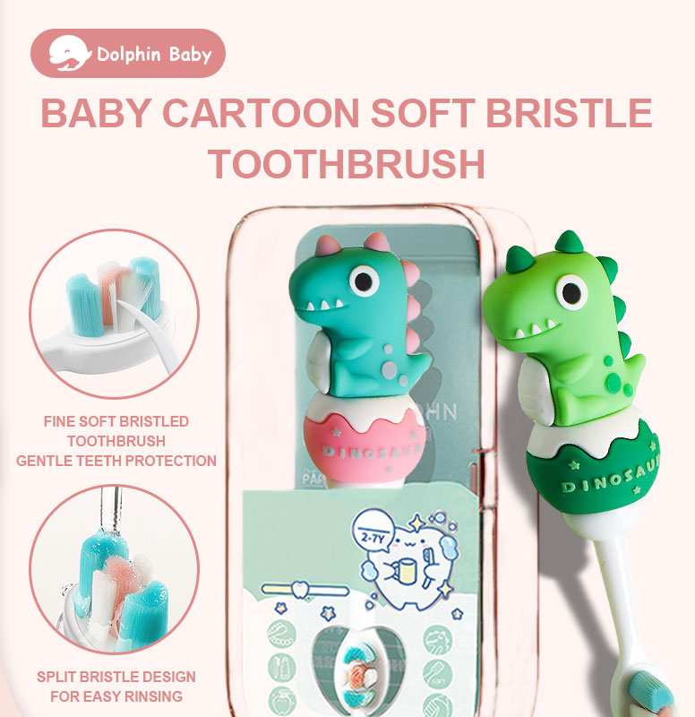 Dolphin Baby With Case Eco-Friendly Kids Toothbrush Baby Little ...