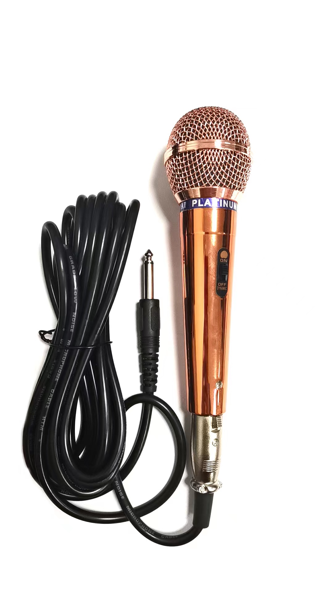 LMJ Hyundai Platinum DM-8000 Professional Hype-Capdiod Dynamic karaoke Microphone (GOLD ...