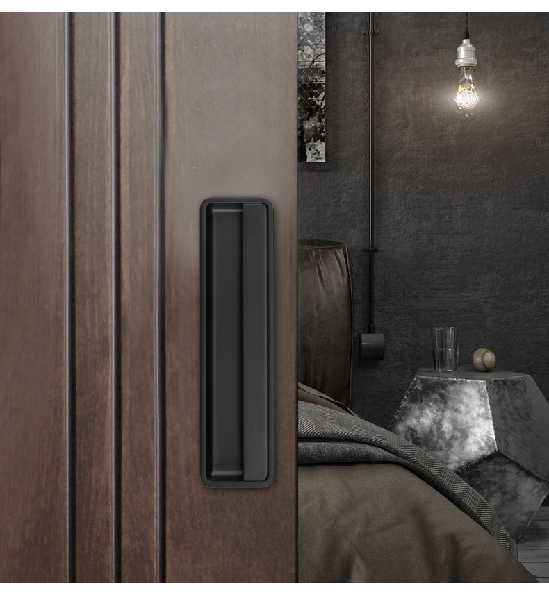 Built-in Cabinet Door Handle Sliding Door Slotted Embedded Inner Buckle ...