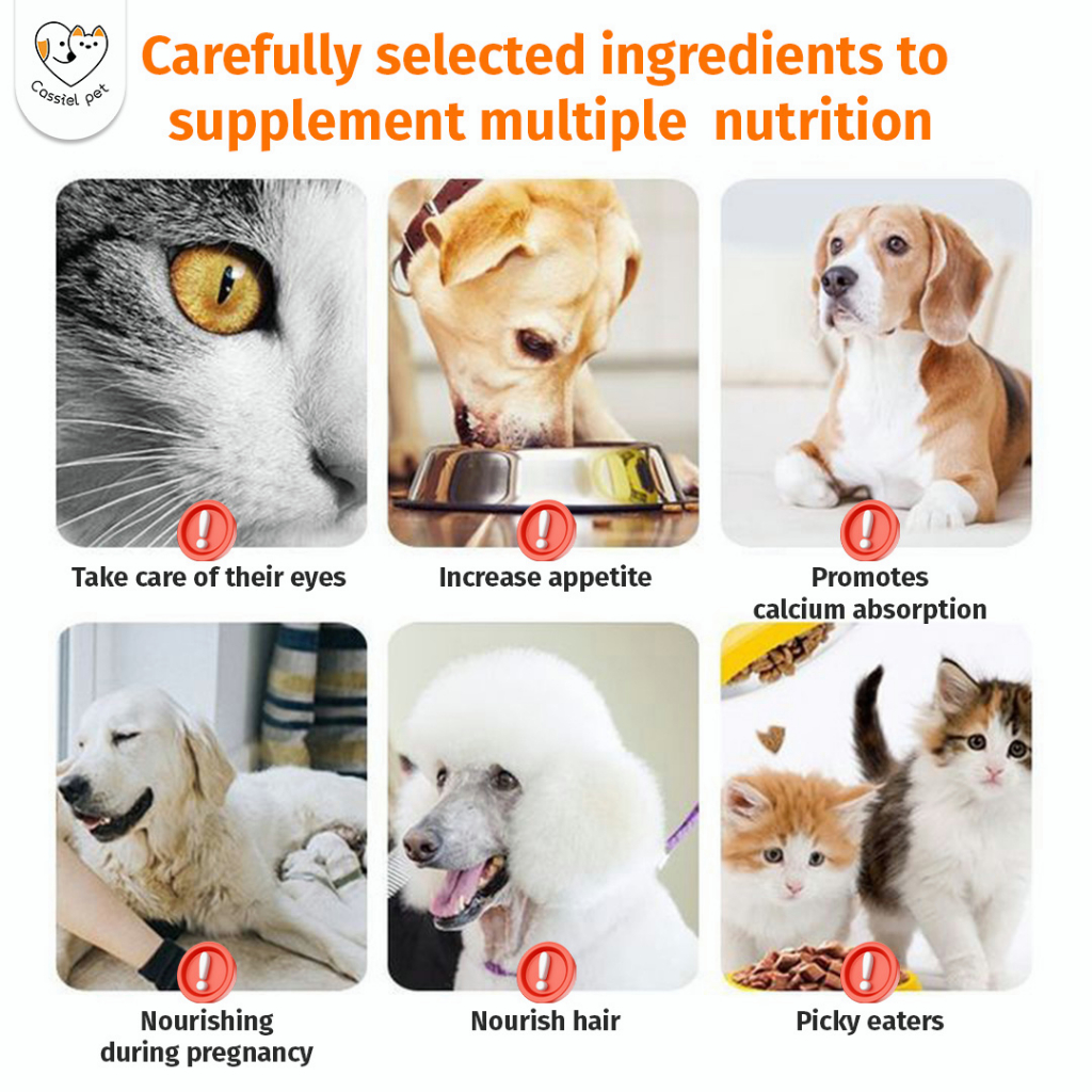 Cassiel Pet Multivitamins Supplement To Appetite Booster Vitamins Pet ...