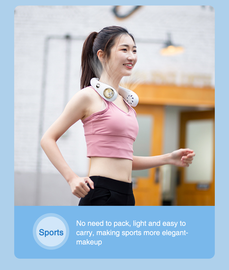 JAMAY FS25 New Upgrade 6000mAh Bladeless Silent Hanging Neck Fan ...