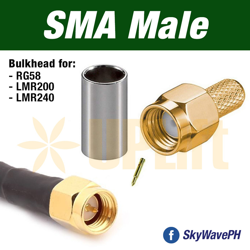 SkyWave Spare SMA Male Fem RF Antenna Head Bulkhead Jack Connector for ...