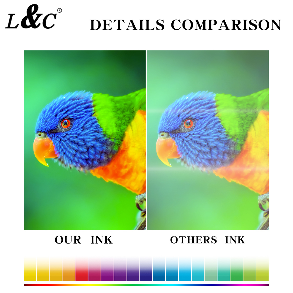 L&C Dye Ink UV Ink 100ml 4 Colors Universal Dye Ink for Inkjet Printers ...