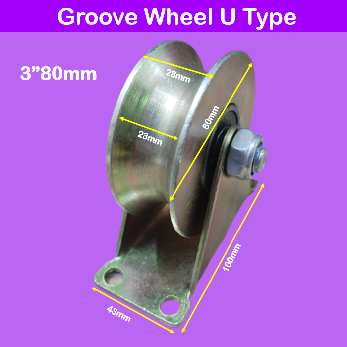 Mago Groove Wheel U Type 2” 50mm, 2.5” 60mm, 3” 80mm, and 4” 100mm ...