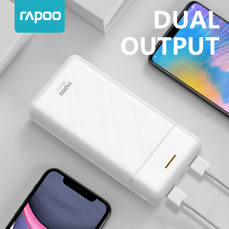 Rapoo Original 12W Powerbank 2 Input and 2 Ouputs 5V 2A Power Bank ...
