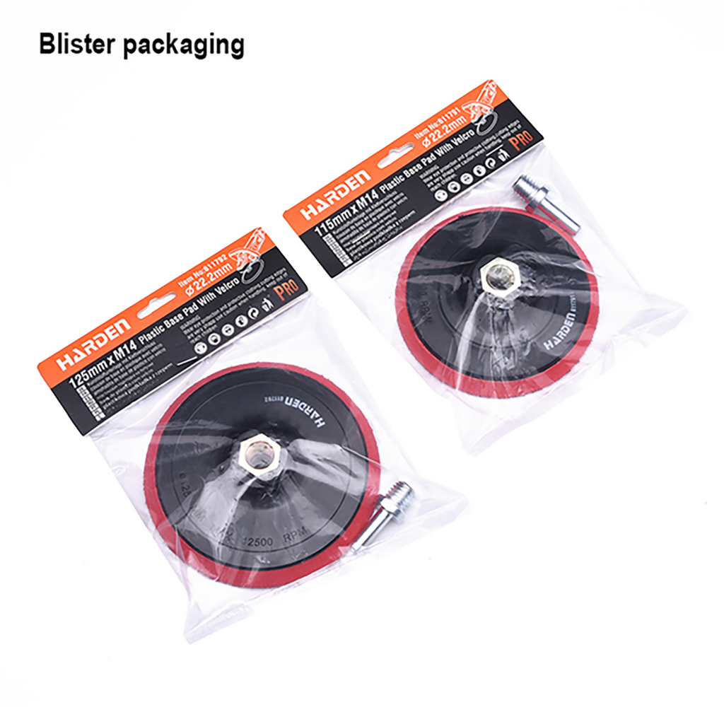Harden 100,115,125mmX M10 Plastic Base Pad With Velcro Polishing Pad ...