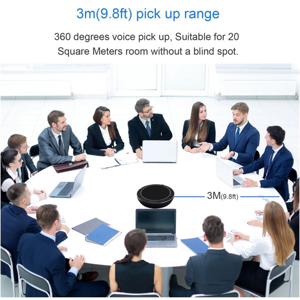 Tenveo NA100B Microphone Conference Speakerphone USB 2.0 & Bluetooth w ...