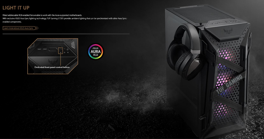 Asus Tuf Gaming GT301 RGB TG with Fan Gaming Chassis | Shopee Philippines