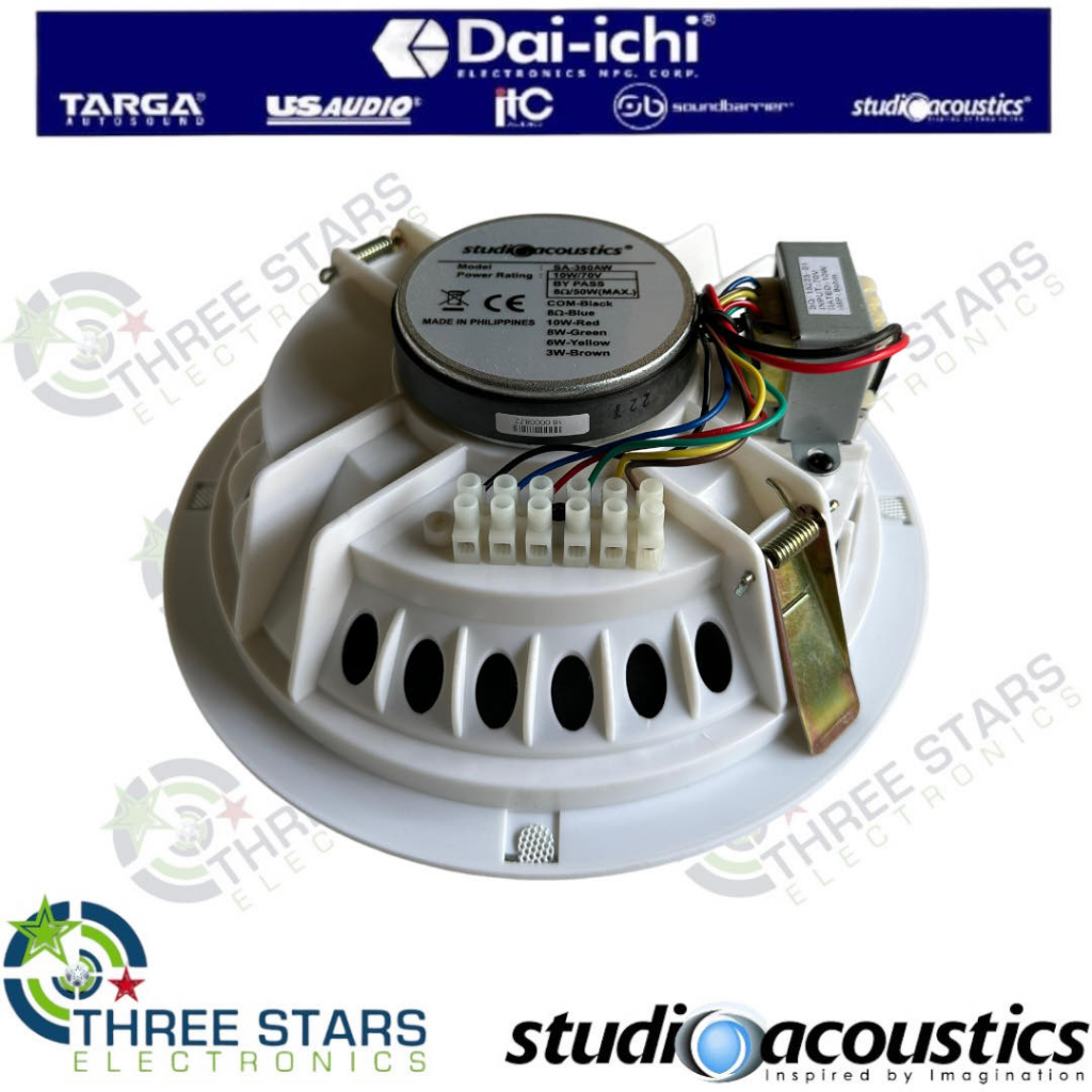 Studio Acoustics 1pc. SA-380AW 8 inch Full Range In Ceiling Speakers 8 ohms 50 Watts | Shopee ...