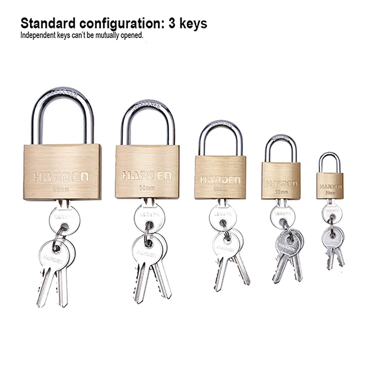 Harden 20mm - 50mm Brass Padlock Heavy Duty Lock | Shopee Philippines