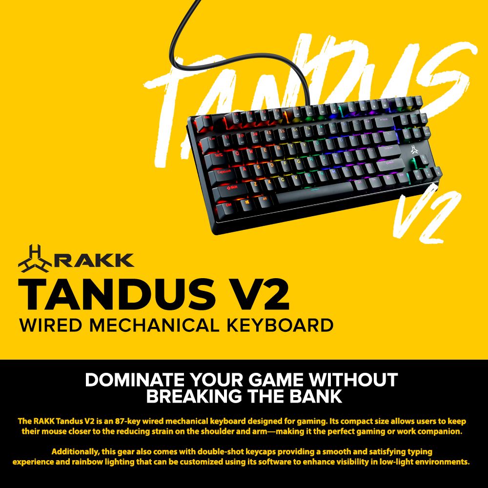 EasyPC | Rakk Tandus/Tandus V2 87 Keys Multi-Color Mechanical Gaming ...