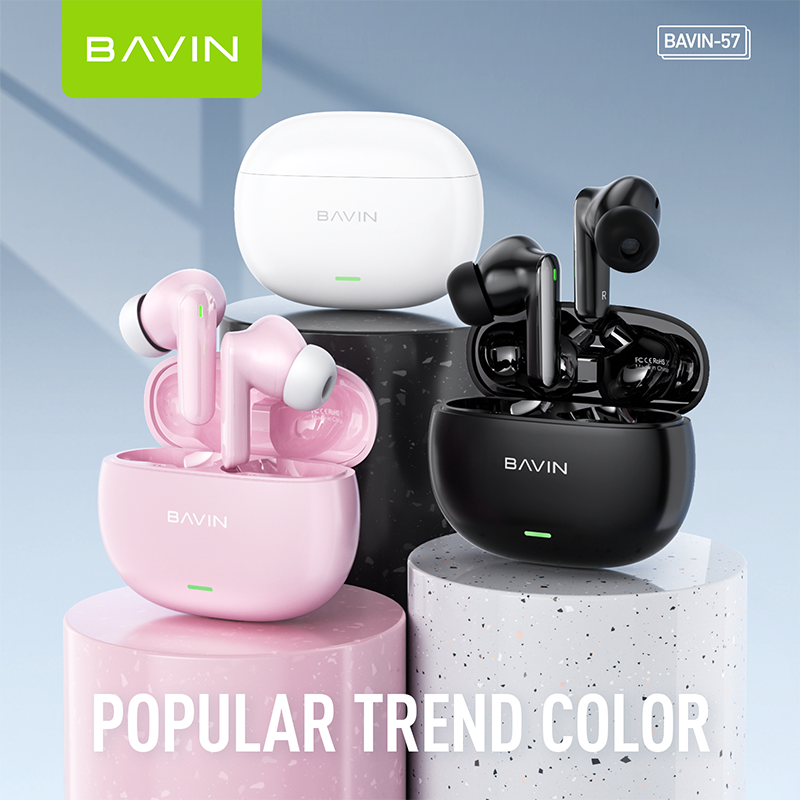 BAVIN BA57 TWS Wireless Bluetooth Earbuds HiFi Stereo Audio Sound ...