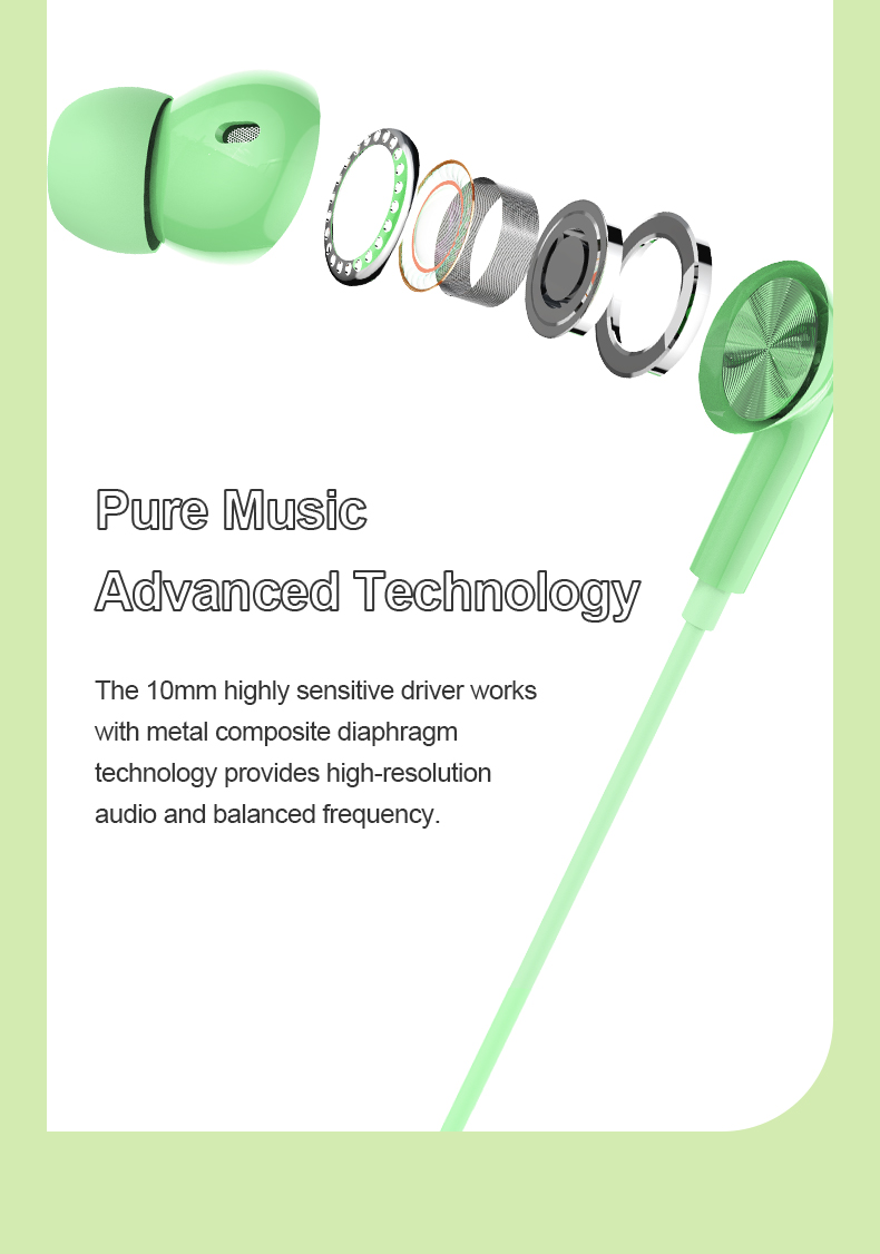 Rock Space Original ES07 Stereo Earphone In-Ear 3.5mm Audio Jack Wired ...