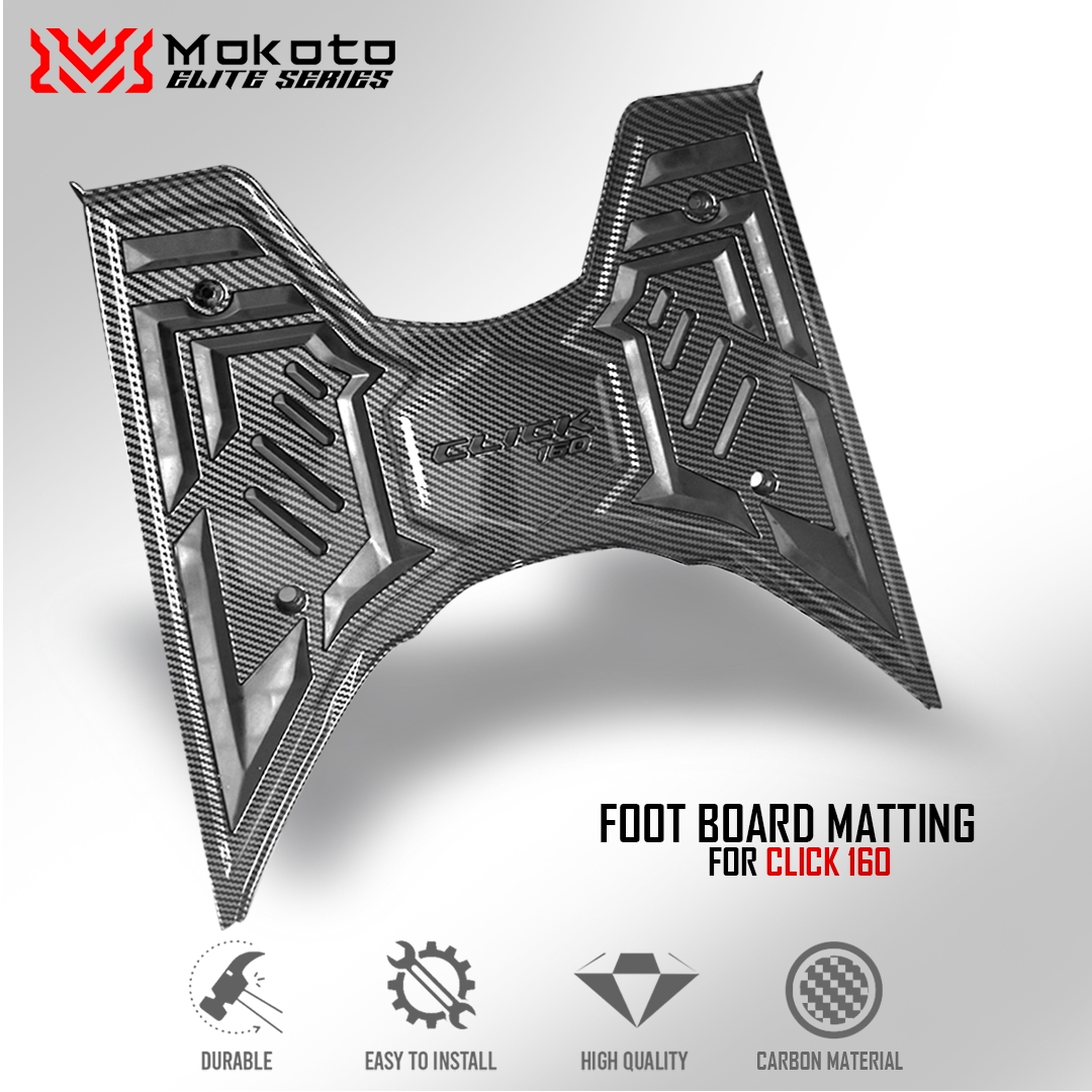 MOKOTO ELITE SERIES CLICK 160 FOOTBOARD MATTING CARBON ABS PLASTIC FOR ...