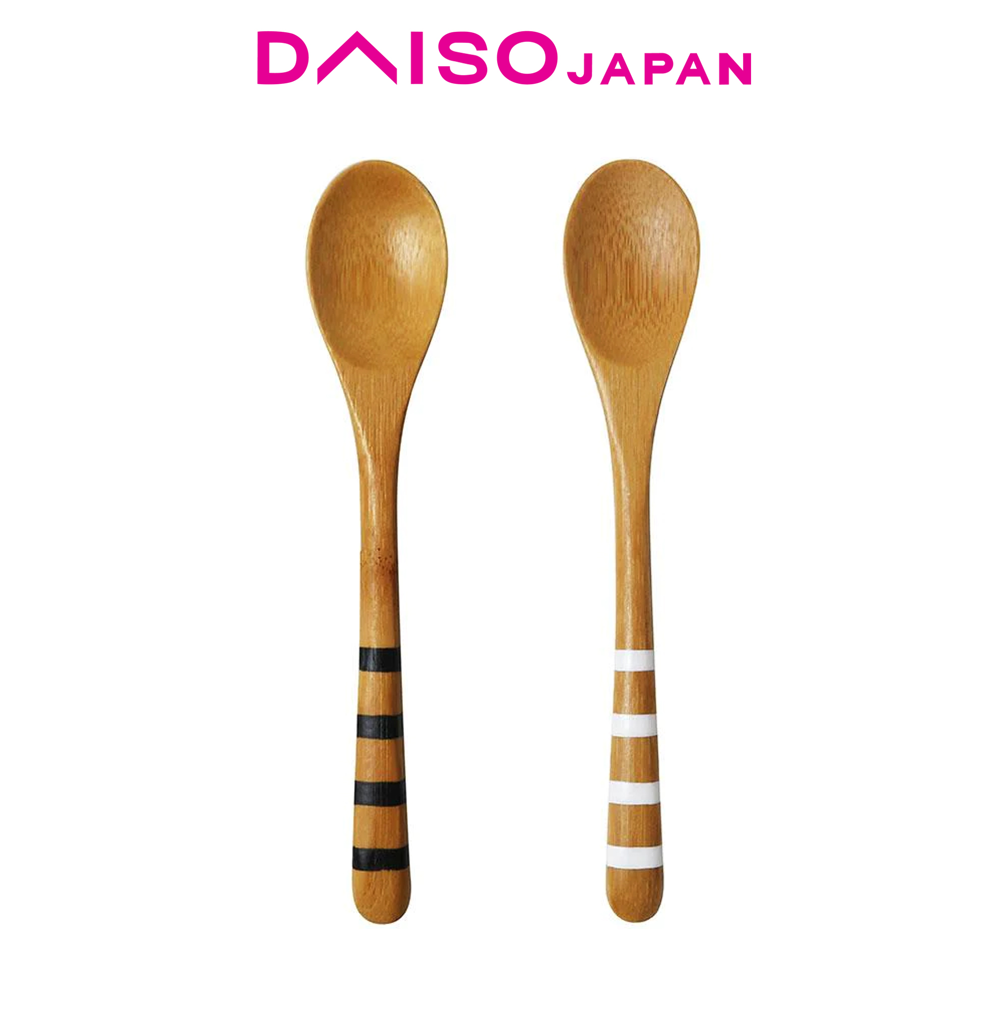 Daiso Bamboo Striped-Handle Spoon | Shopee Philippines