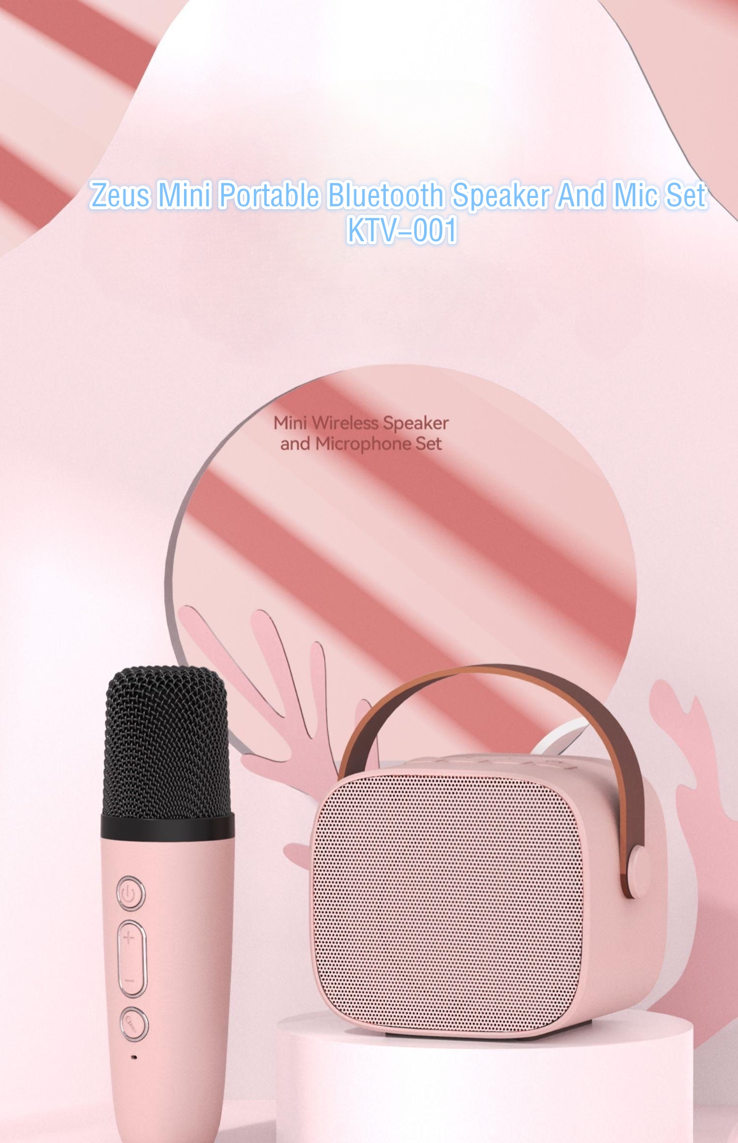 Zeus Portable Mini Bluetooth Speaker Wireless Microphone Karaoke Speaker 3DStereo Amplifier ...