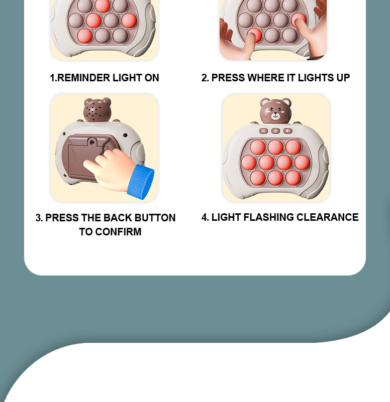 4 Modes Bubble Pops Ball Pop Fidget Toy Simple Dimple Squishy Squeeze ...