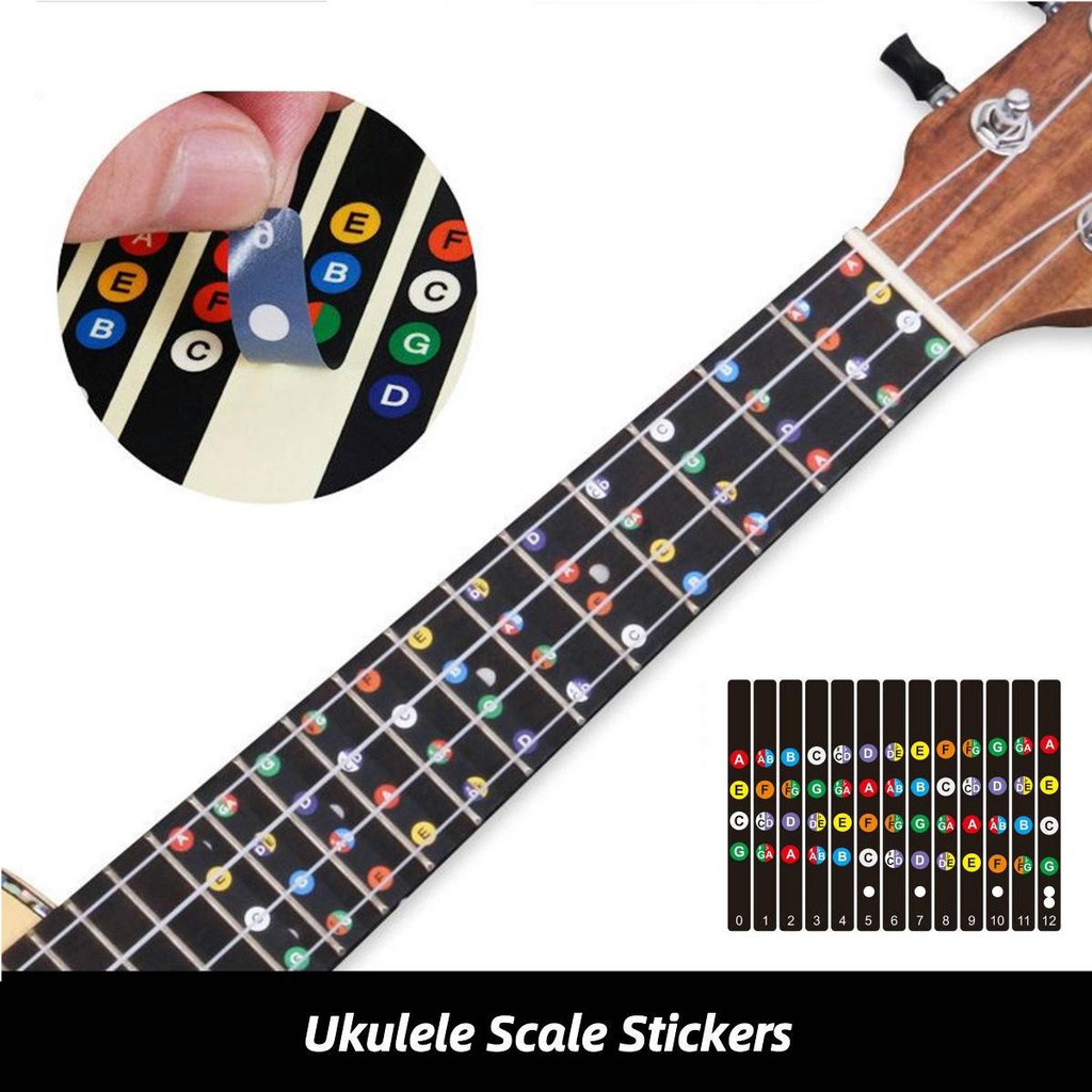 RIXTON Guitar Sticker Fretboard Notes Labels Fingerboard Fret Decals ...