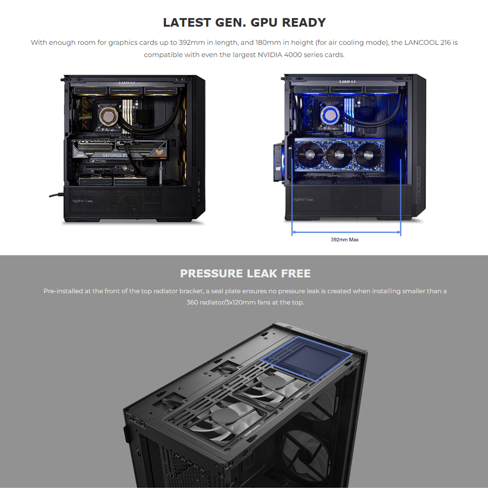 EasyPC| LianLi LanCool 216 pc case gaming| Tempered Glass| ATX Mid ...