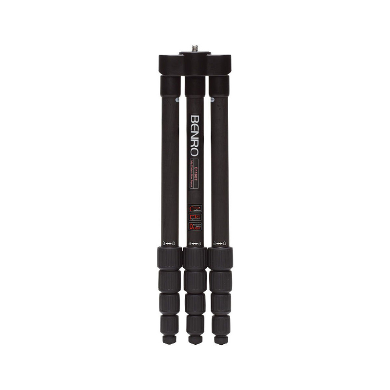 Benro C1190T Travel Flat 5-Section Carbon Fiber Tripod (No Tripod Head ...