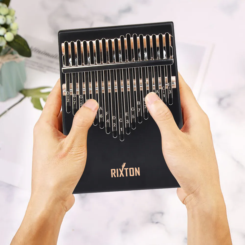 RIXTON Basic Kalimba Thumb 17 Key Acoustic Piano Mahogany Wood Finger ...