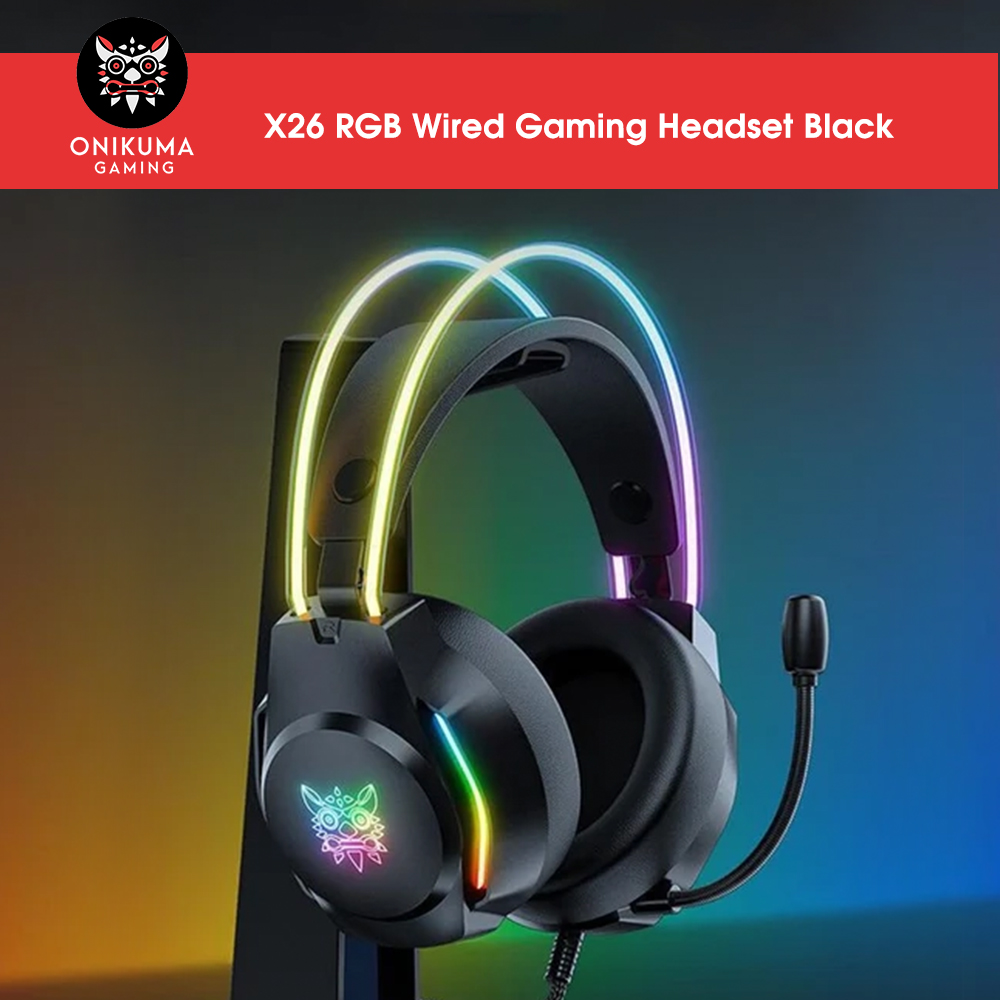 EasyPC| Onikuma X26 Wired Gaming Headset| RGB Black | Shopee Philippines
