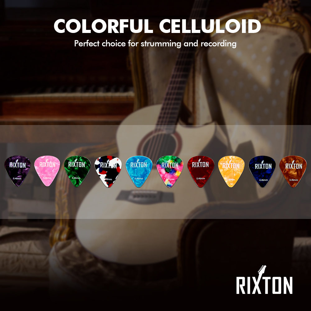 RIXTON Guitar Random Picks Plectrum Celluloid Electric Smooth Guitar ...